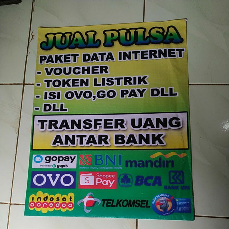 Jual Spanduk Jualan Pulsa dan Counter HP | Shopee Indonesia