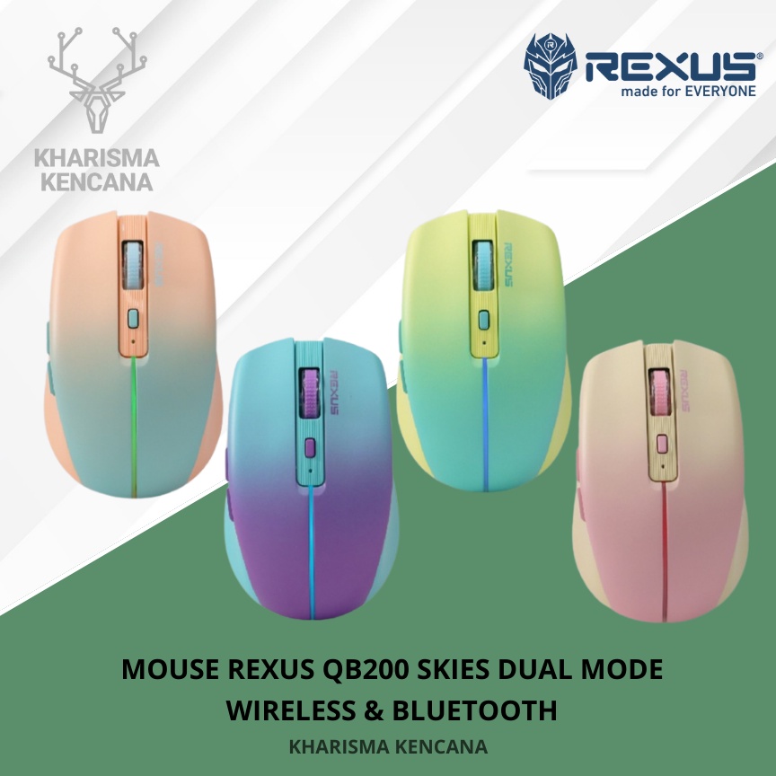 Jual MOUSE REXUS QB200 SKIES DUAL MODE WIRELESS & BLUETOOTH ...