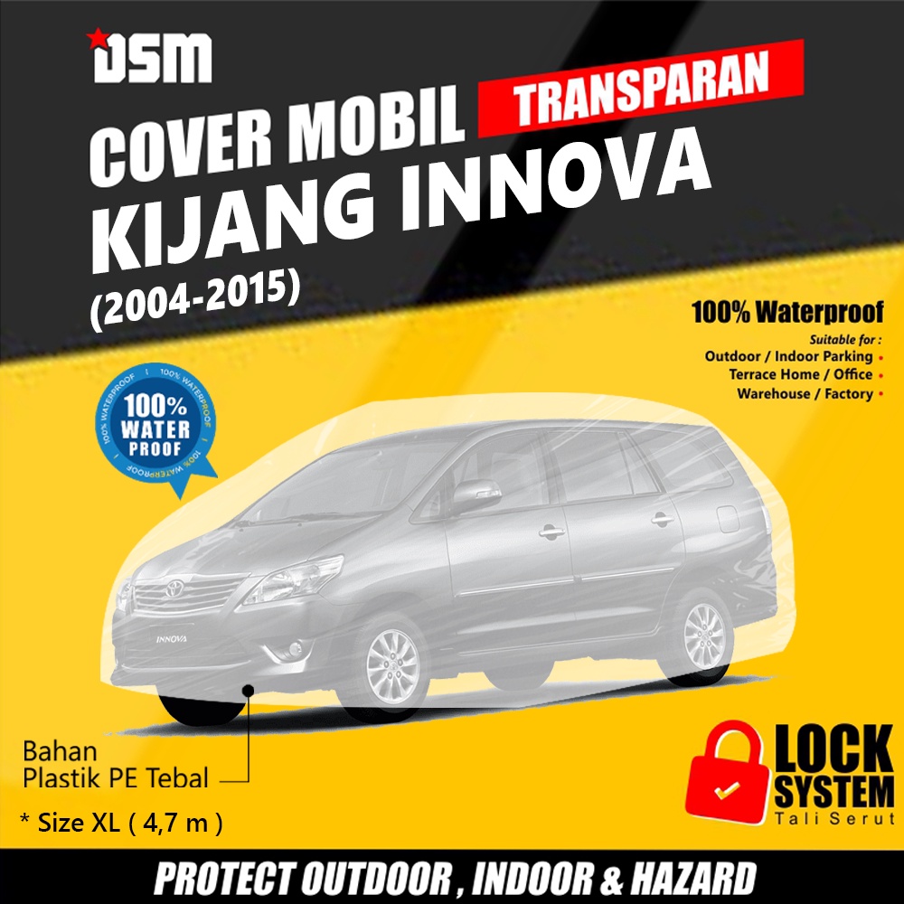 Jual Cover Mobil Toyota Kijang Innova Transparan / Plastik Tebal ...