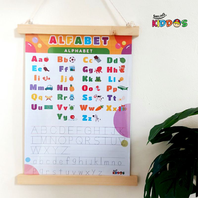 Jual Poster Edukasi Anak PAUD TK Smiling Kiddos Bilingual Wipe Clean ...
