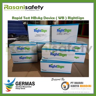 Jual RightSign Device Test HBsAg Whole Blood Isi 25 Alat Test Dipstik ...