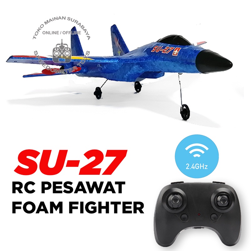 Jual RC Pesawat Foam Fighter SU-27 Frek 2.4G | Mainan Anak Pesawat ...