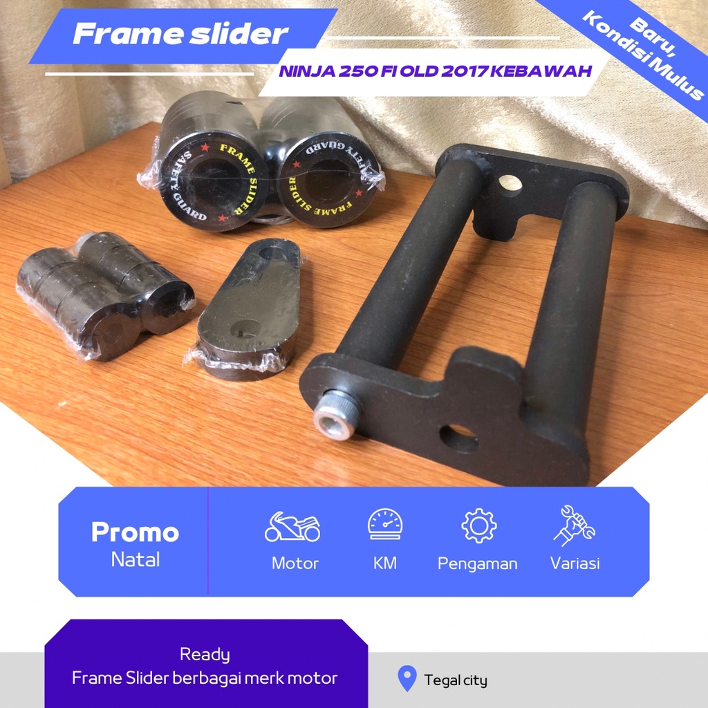 Jual FRAME SLIDER NINJA 250 FI OLD 2017 KEBAWAH FRAME SLIDER PELINDUNG ...