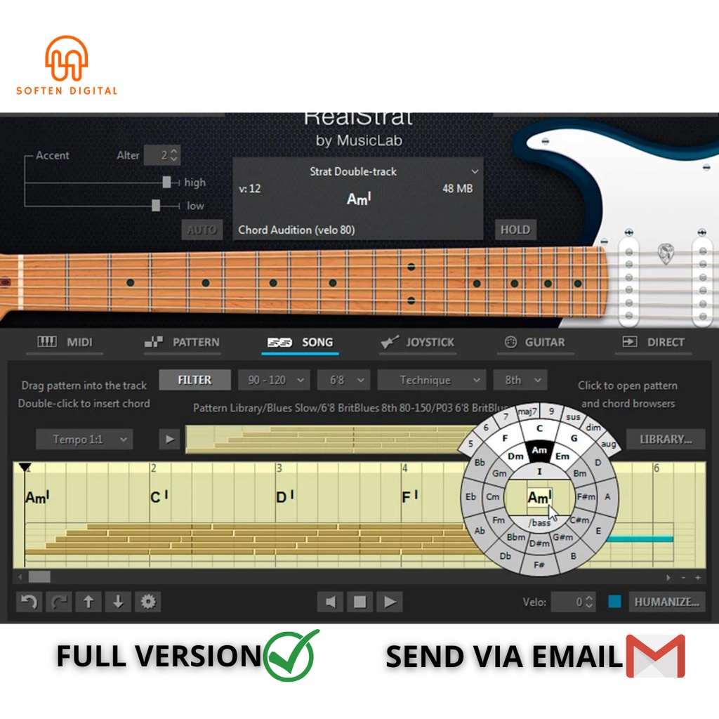 Jual MusicLab RealStrat 5 VST Plugin most popular electric guitar ...