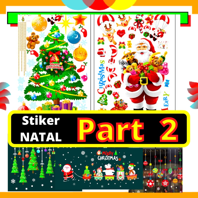 Jual STIKER STICKER NATAL WALLSTIKER SETIKER WALLSTICKER TEMA POHON ...