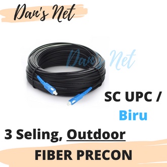Jual FIBER OPTIC PRECON 50M 1 CORE SC UPC 3 WIRE / 3 SELING 50 METER PRECON KABEL FTTH | Shopee ...