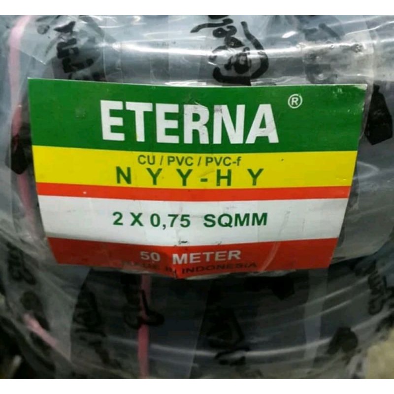 Jual KABEL ETERNA NYY 2x0,75 SERABUT ORI&NEW | Shopee Indonesia
