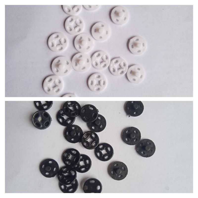 Jual kancing cetet plastik 10 mm / kancing jepret plastik 10 mm ...