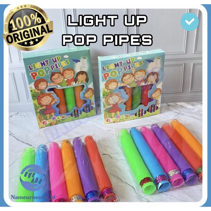 Jual Mainan Anak/ mainan viral LIght Up Pop Led Selang Lampu Pop Pipes ...