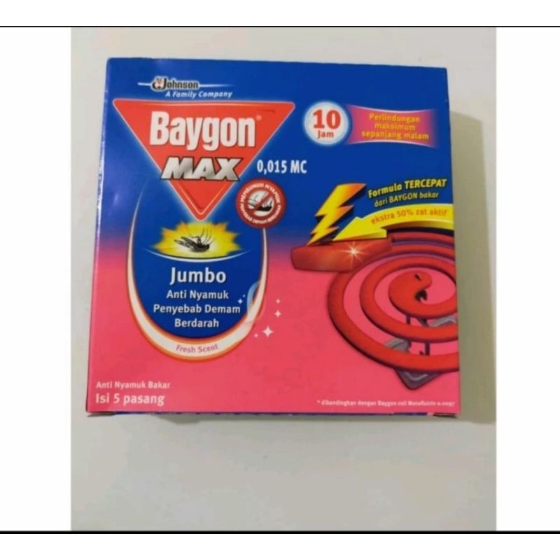 Jual Obat nyamuk baygon bakar Max jumbo isi 5 pasang(PINK) | Shopee ...