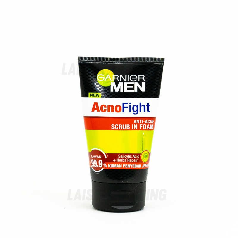 Jual Garnier Men Acno Fight Anti Acne Scrub In Foam 100 mL | Shopee ...