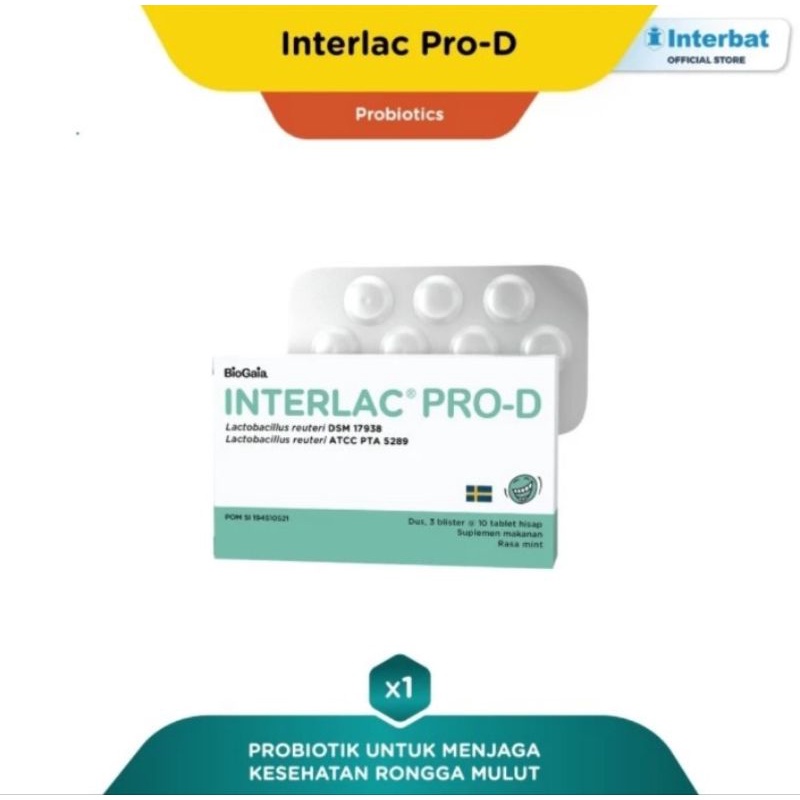 Jual Interlac Pro D Box 30 Tablet Lozenges | Shopee Indonesia