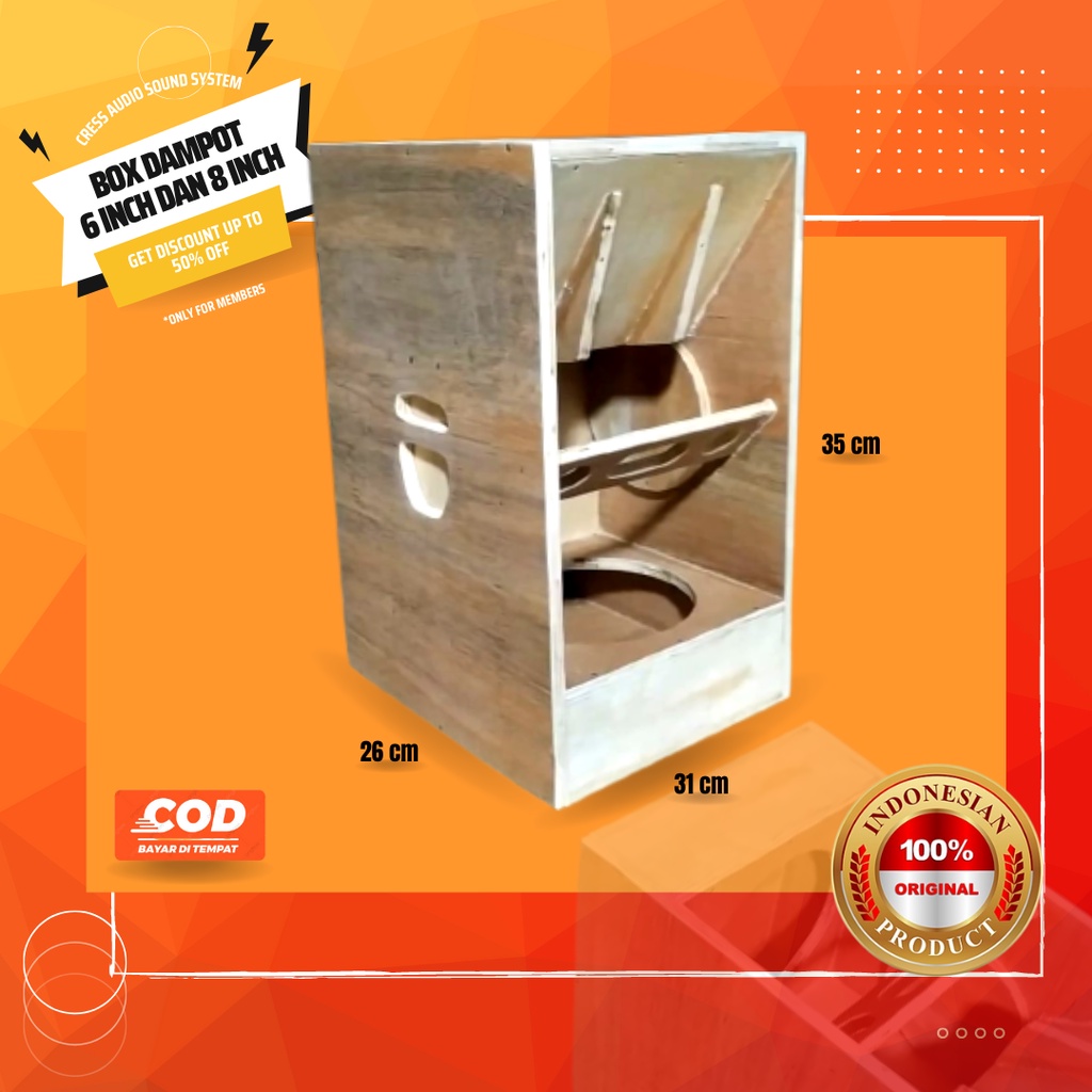 Jual Box Sound System Speaker Dampot 6 Inch dan 8 Papan Triplek 12mm ...