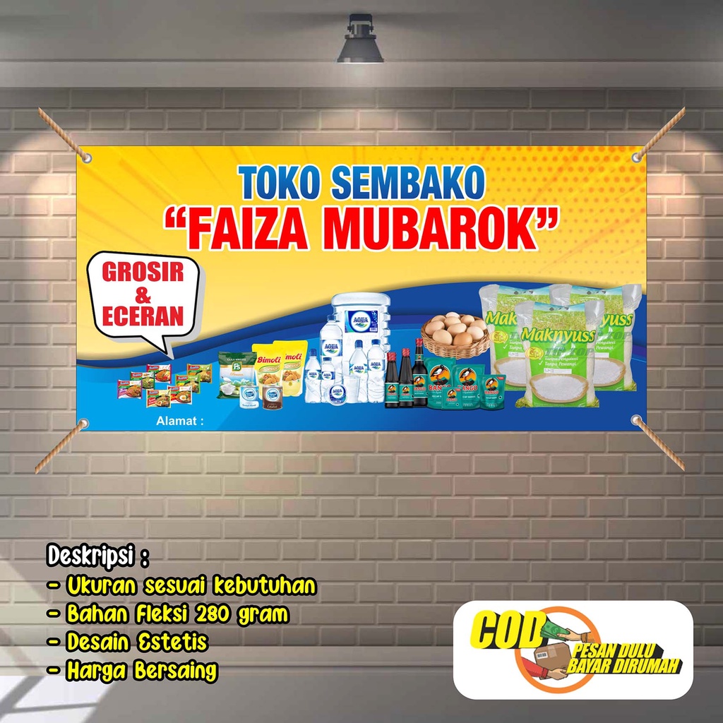 Jual spanduk banner toko sembako | Shopee Indonesia