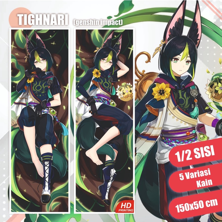 Jual Dakimakura Tighnari Genshin Impact 150x50 cm (Cover Only) | Shopee ...