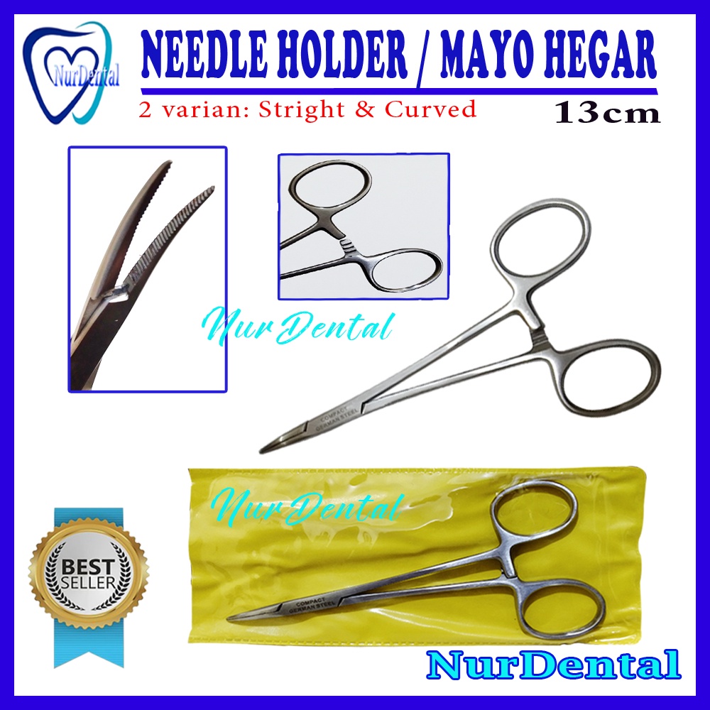 Jual Needle Holder Mayo Hegar dental alat medis hemostat klem ...