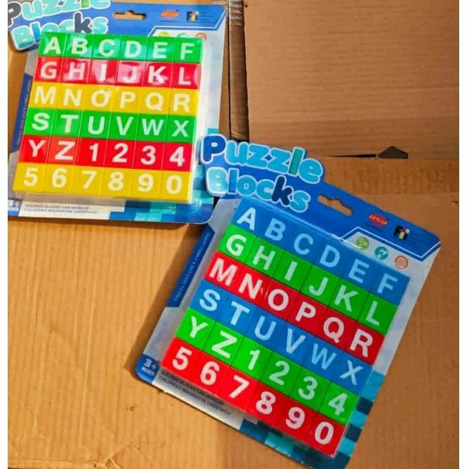 Jual Edukasi Puzzle Block Abjad Abc / Huruf Mainan Edukasi Pengenalan ...