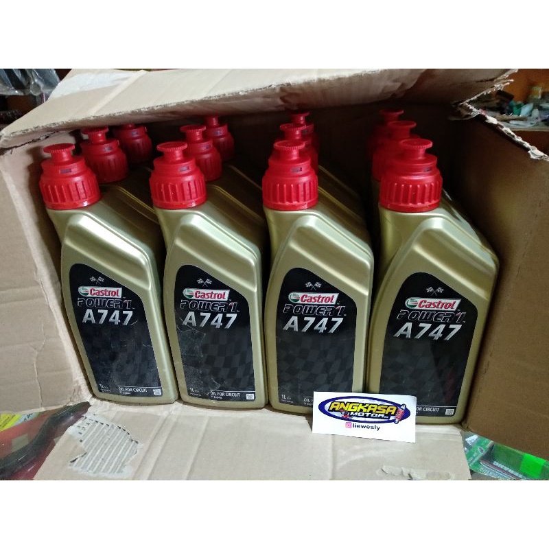 Jual oli samping Castrol a747 racing 2t eceran 100ml 200ml 300ml dll ...