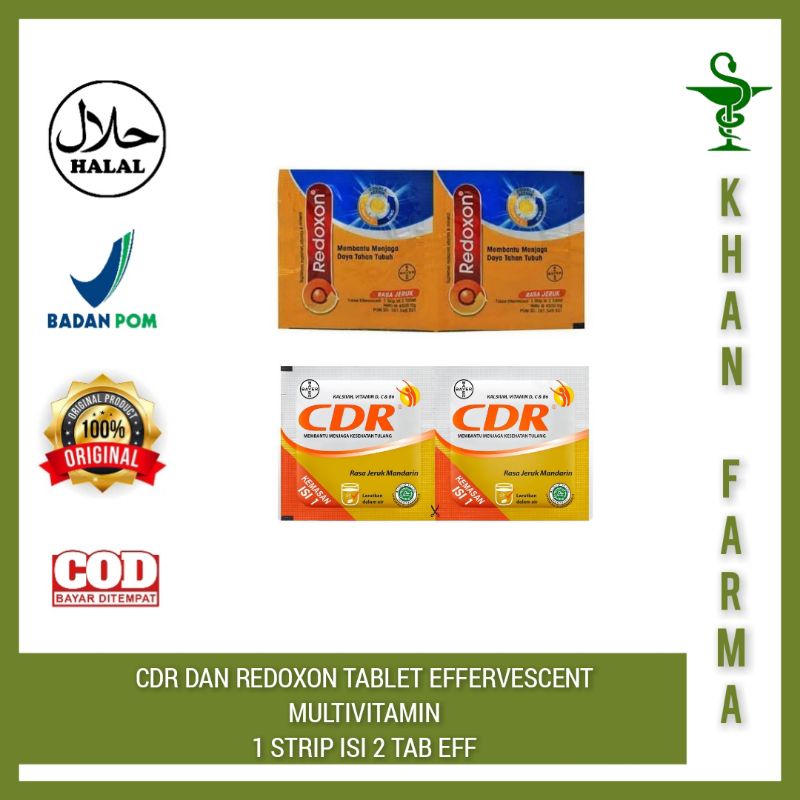 Jual CDR DAN REDOXON TABLET EFFERVESCENT MULTIVITAMIN 1 SACHET ISI 2 ...