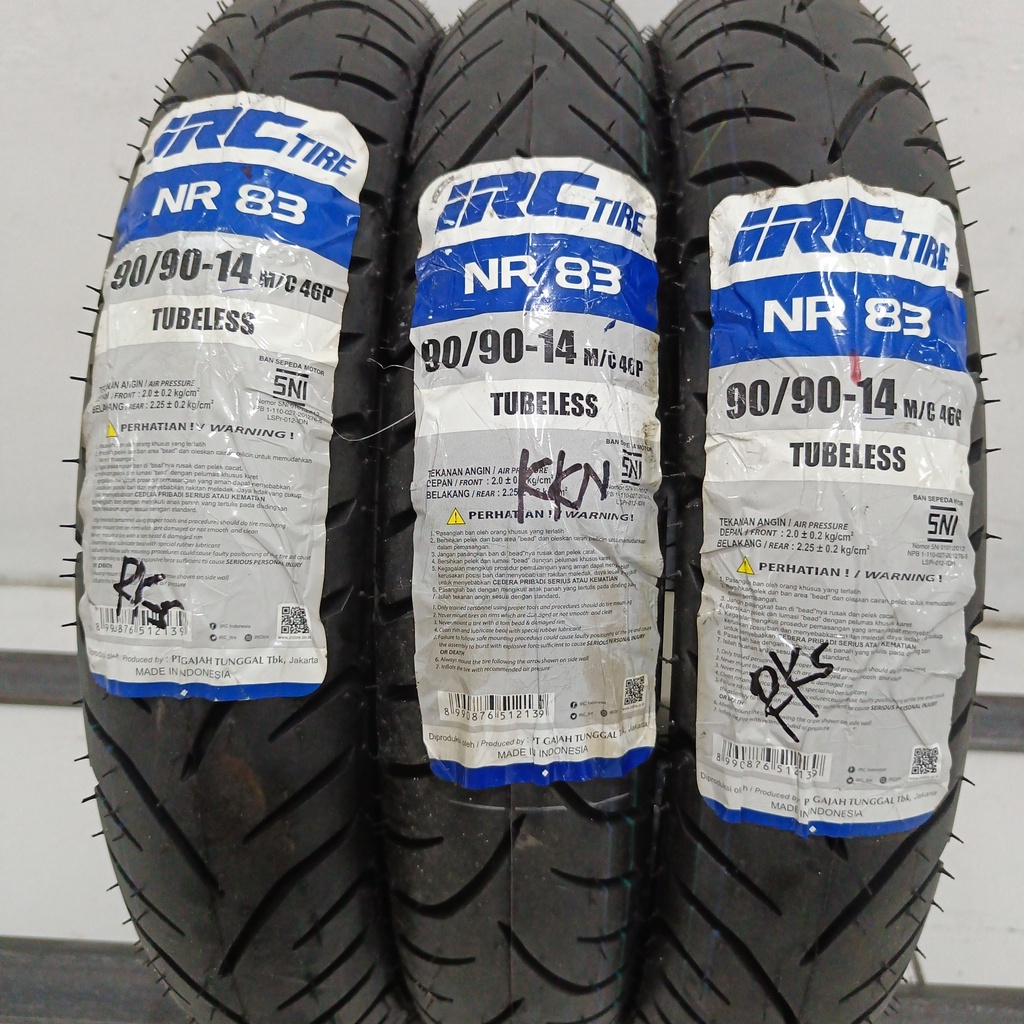 Jual BAN BELAKANG TUBELESS 90/90-14 IRC NR83 ORIGINAL beat, vario, mio ...