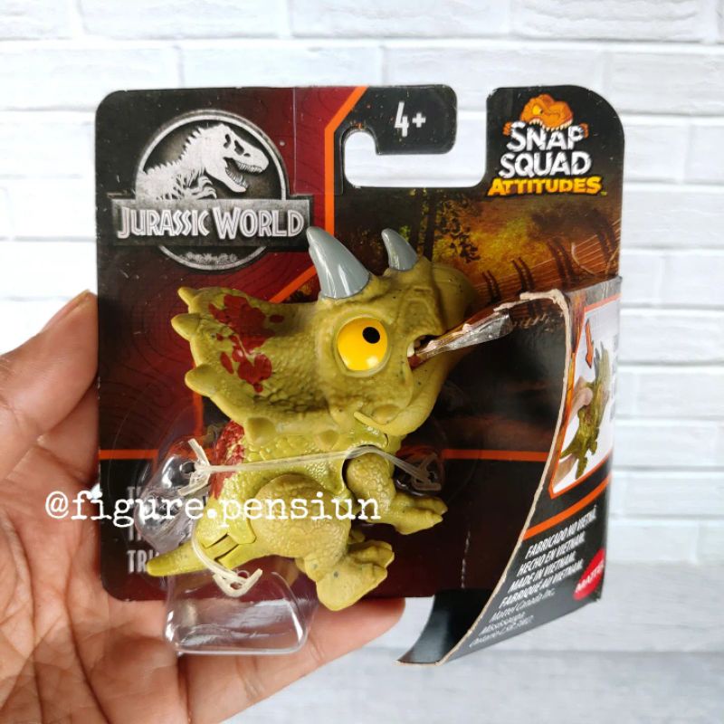 Jual MAINAN SNAP SQUAD ATTITUDES DINOSAURUS TRICERATOPS JURASSIC WORLD ...