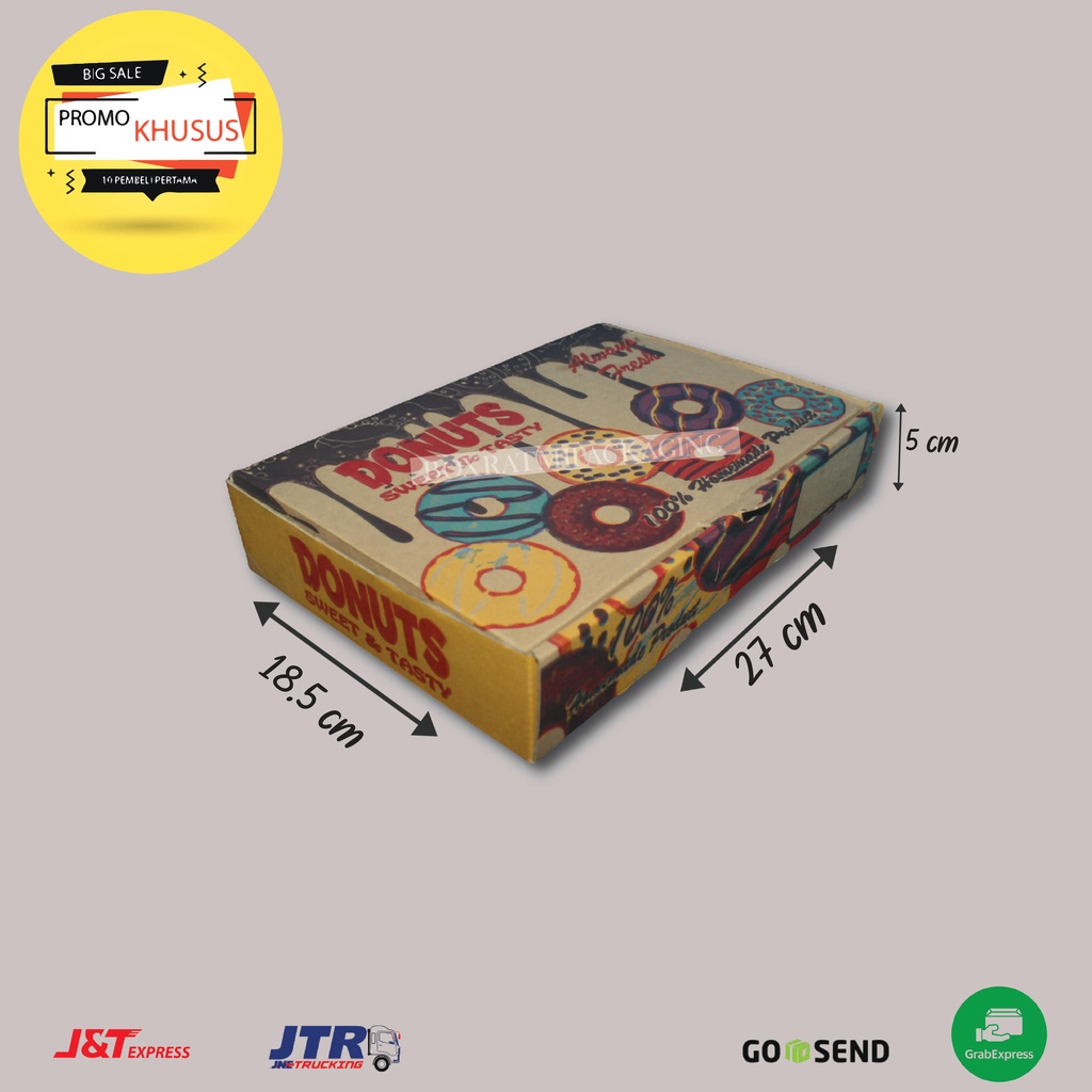 Jual Kardus DONAT BOX 18,5x27x5 | Die Cut Box | kotak donat | box dus ...