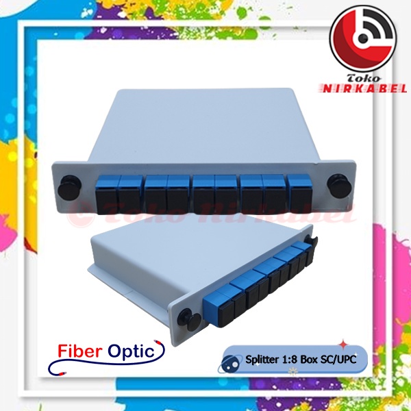 Jual Splitter FO 1:8 SC/UPC | Splitter 1:8 Box Cassette Fiber Optic ...