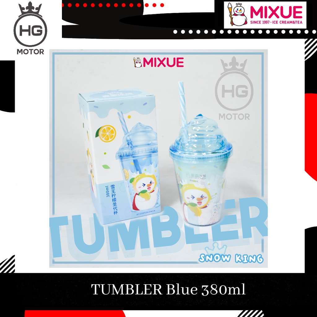Jual Tumblr Botol Minum MIXUE Warna Biru 380ML Tumbler Tempat Minum ...