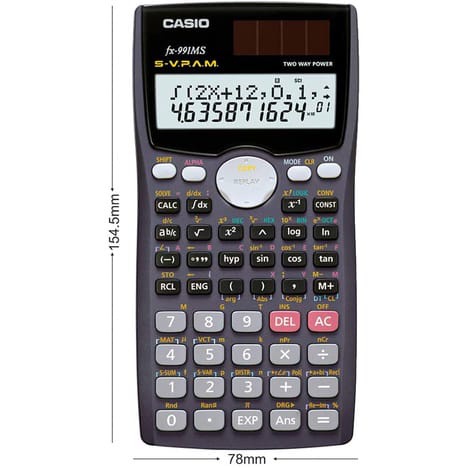 Jual Scientific Calculator fx-991MS casio Kalkulator Sekolah 2 Line ...