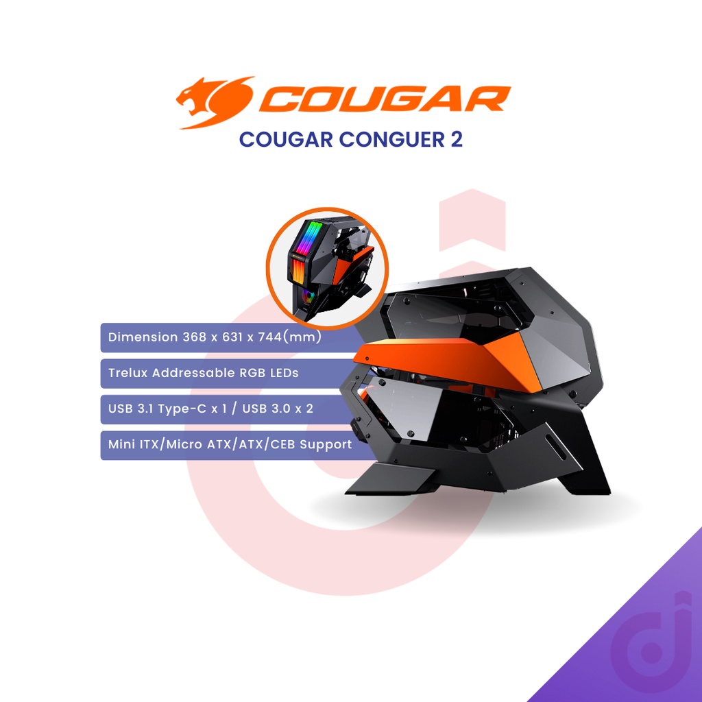 Jual Cougar Conquer 2 Ultimate RGB Full Tower ATX Gaming Case | Shopee ...