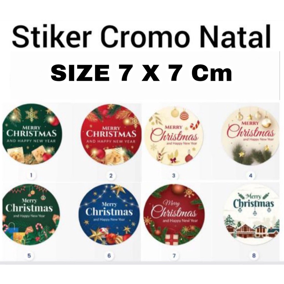 Jual STICKER NATAL CROMO 7 X 7 Cm | Shopee Indonesia