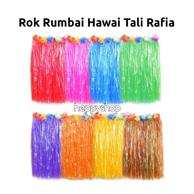 Jual Rok Rumbai Hawai Tali Rafia Pentas Anak Hula Plastik | Shopee ...
