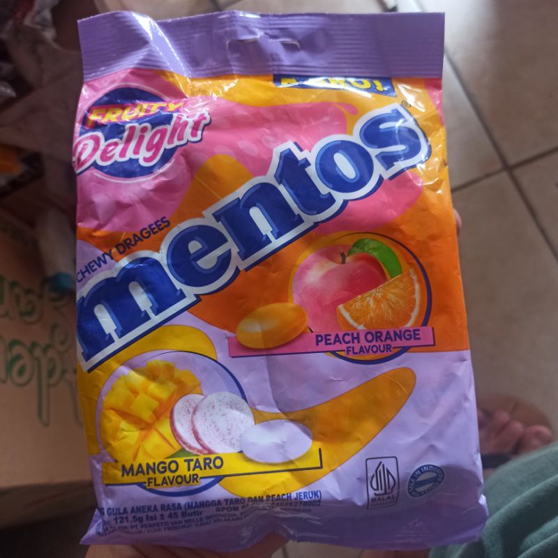 Jual Permen Mentos Aneka Rasa Fruit Delight Mangga Taro Peach Jeruk ...