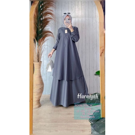 Jual ss syakira gamis kerja Abu tua Guru TOYOBO Huraiyah dark grey ...