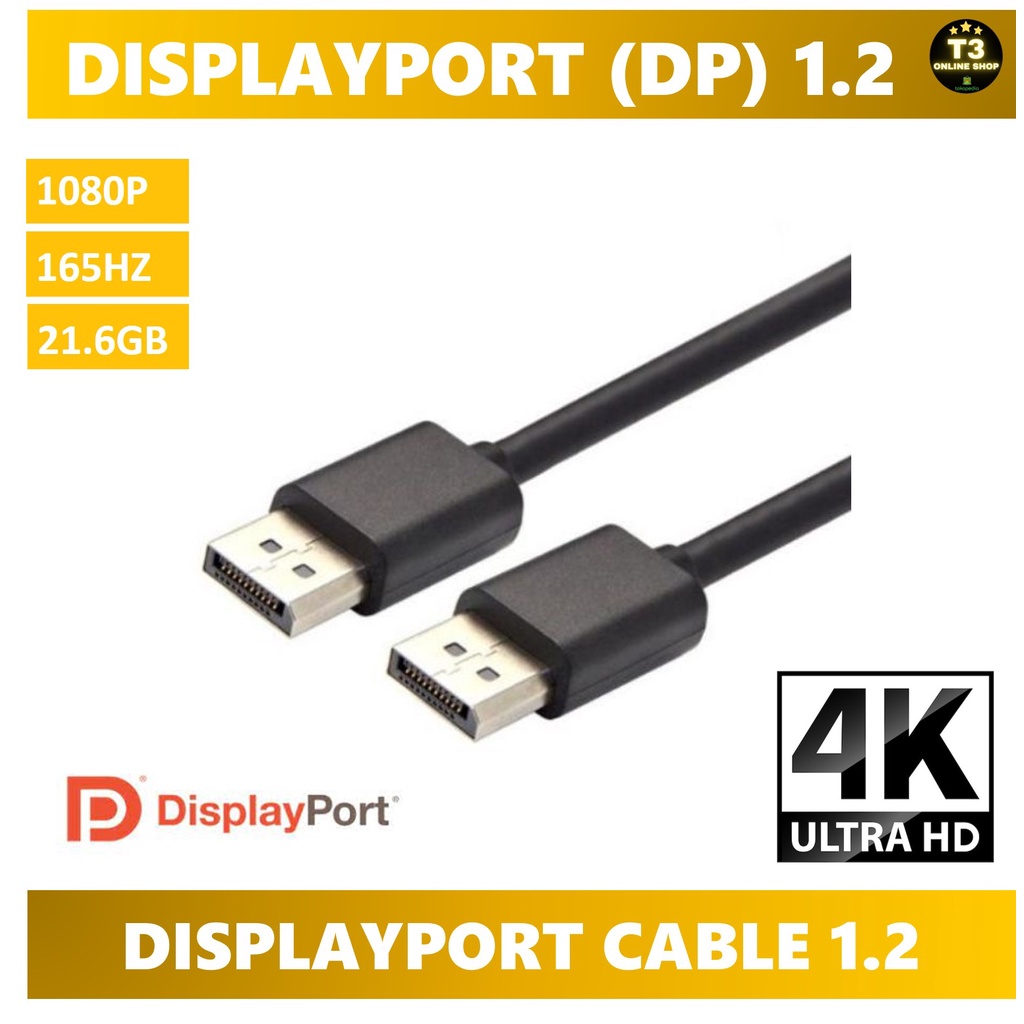 Jual Kabel dp display port to display port / dp male to dp male display ...