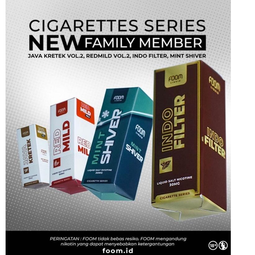 Jual Ready Stok FOOM 30ML INDO FILTER MINT SHIVER JAVA KRETEK RED MILD ...