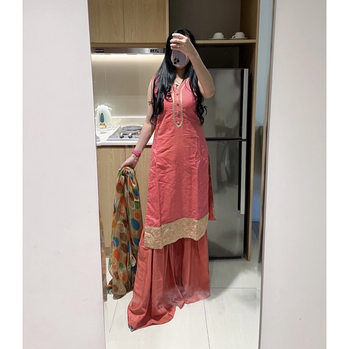 Jual Baju India Pakistan Kurti set ZARARA/SHARARA set lengkap | Shopee ...