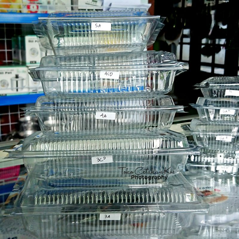 Jual Ready Mika Aneka Ukuran Mika Plastik Bening @100pcs Mika 3A/3CD/4A/4CD/5A Mika Nasi Kuning ...
