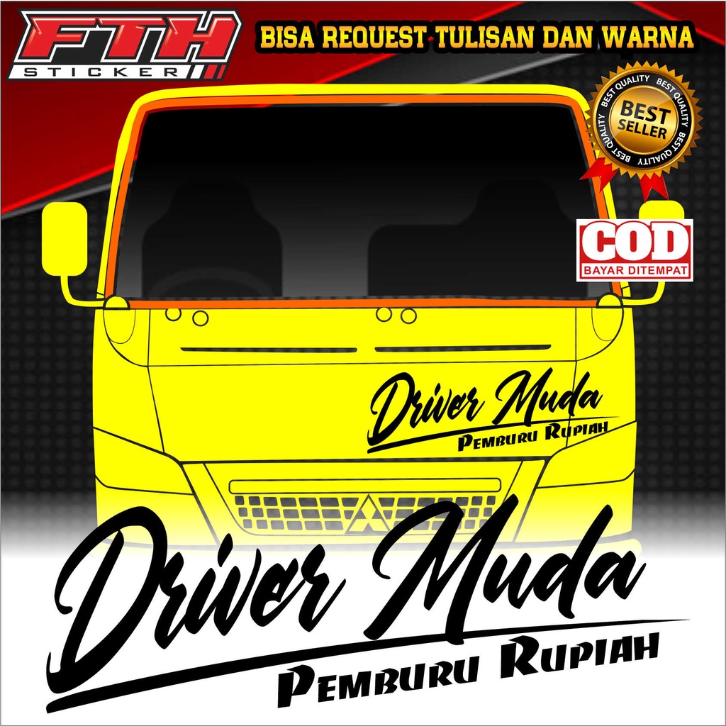 Jual Cutting Sticker kabin kap depan Truck Canter satu warna | Shopee ...