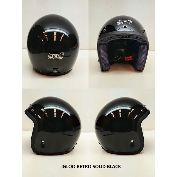 Jual Helm Bogo Retro Igloo Retro Solid (Free Kaca Helm) , SNI | Shopee ...
