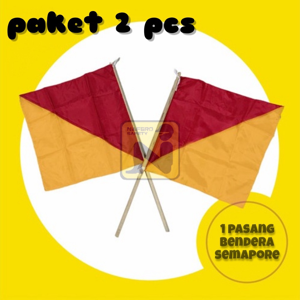 Jual BENDERA SEMAPHORE PRAMUKA JALAN LALU LINTAS SEMAPUR 1 SET ( 2 ...