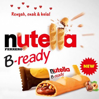 Jual NUTELLA B-Ready FERRERO 6 PCS x 22 GR - Biskuit / Wafer Coklat ...