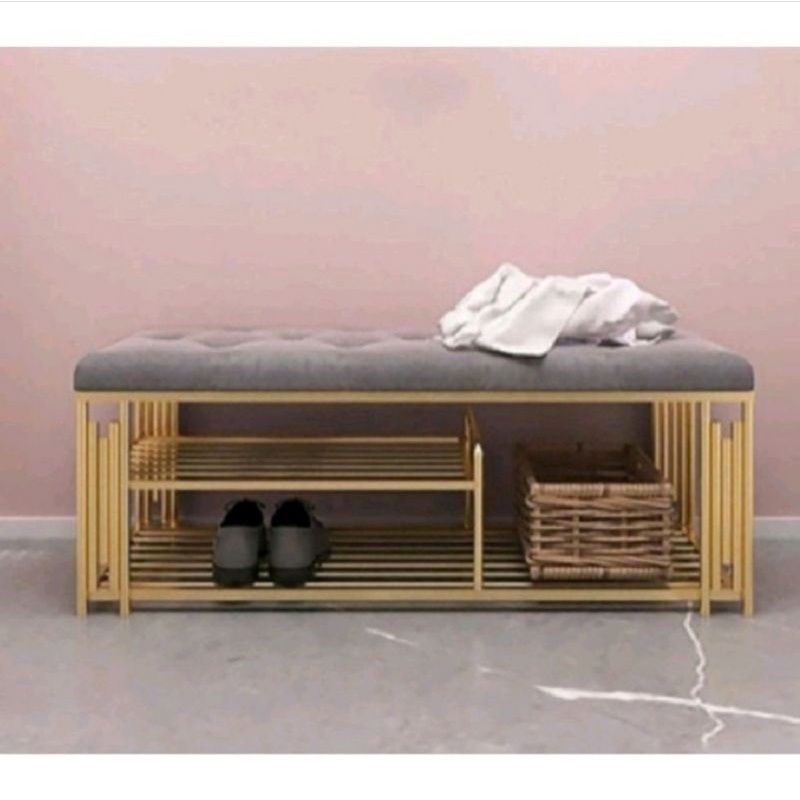 Jual rak sepatu shoes shoe rak tempat sandal sendal bench sofa storage ...
