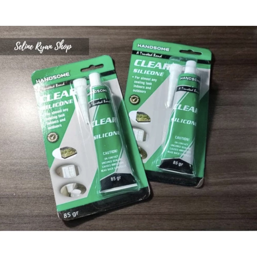 Jual Lem Silicone / Lem Kaca / Lem Akuarium HANDSOME Besar 85gr ...