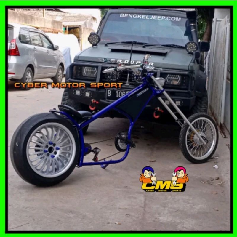 Jual Sepeda listrik custom chopper buatan sendiri . gowes elektric bike ...