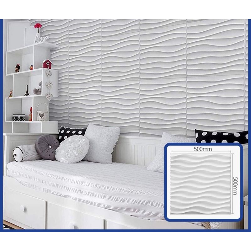 Jual Wallpanel PVC 3D emboss timbul wallpaper panel timbul 50x50 ...