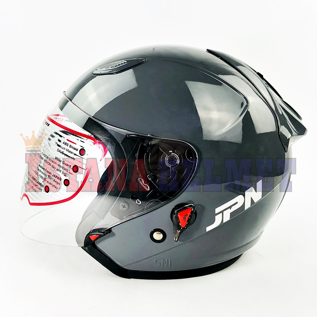 Jual HELM JPN GALAXY MODERN GREY GLOSSY | Shopee Indonesia