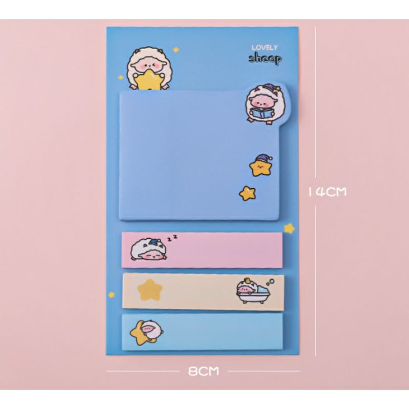 Jual Sticky notes cute anim 4 line paper note pet | Shopee Indonesia