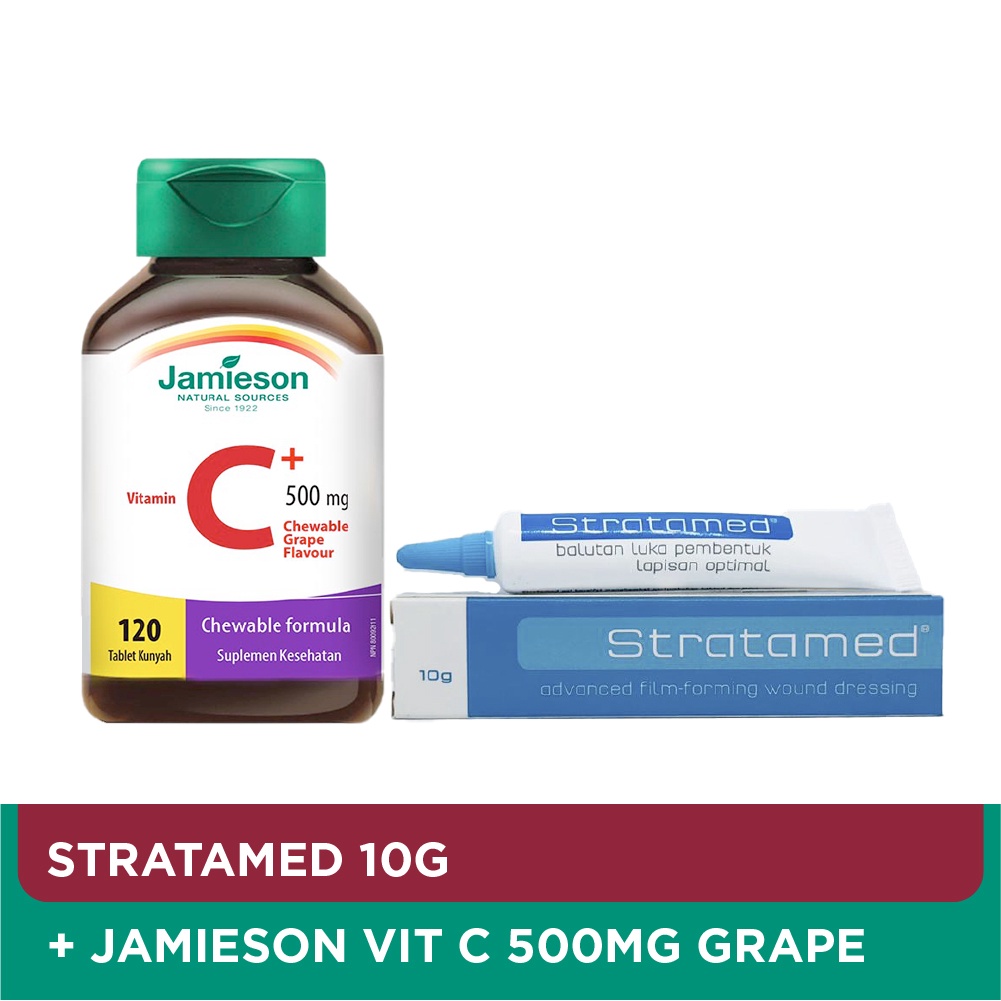 Jual Stratamed Gel 10g + Jamieson Vit C 500mg Grape | Shopee Indonesia