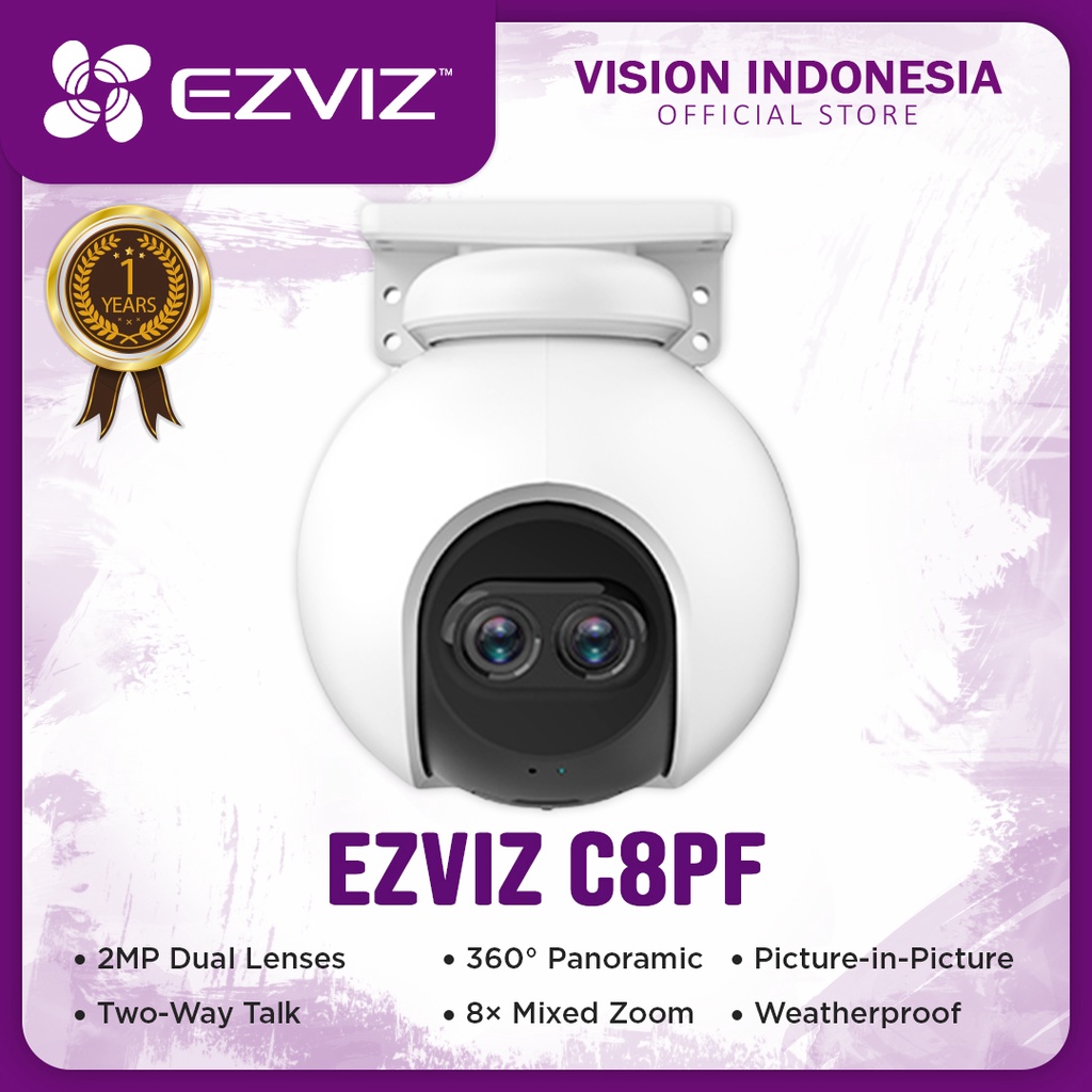 Jual EZVIZ C8PF 1080P Dual-Lens AI Pan & TIlt Zoom Outdoor Wi-Fi Camera ...